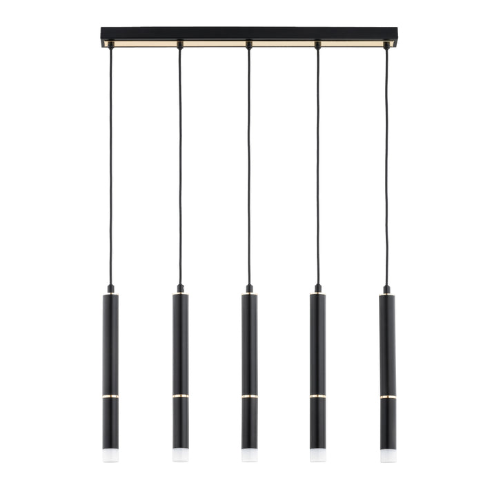 PENDANT LAMP ALFA DERSO Black & Gold 5 x G9 – Alfa Lighting UK
